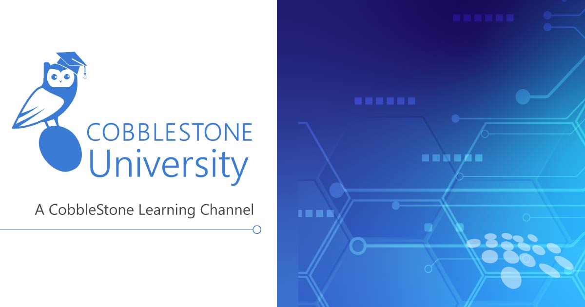 CobbleStone University: A CLM Software Learning Channel